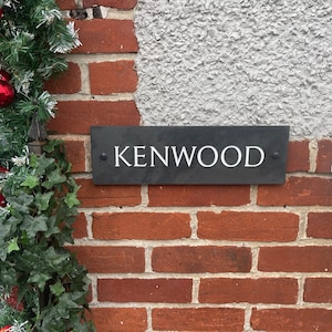 Personalised Deep Engraved Slate House Sign - Etsy UK