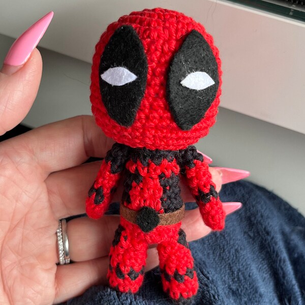 Deadpool Crochet Pattern - Instant Download - Amigurumi Plush Doll ...