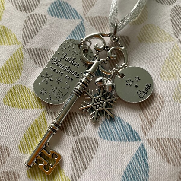 Personalised Father Christmas Magic Key, Custom Hand Stamped Christmas ...