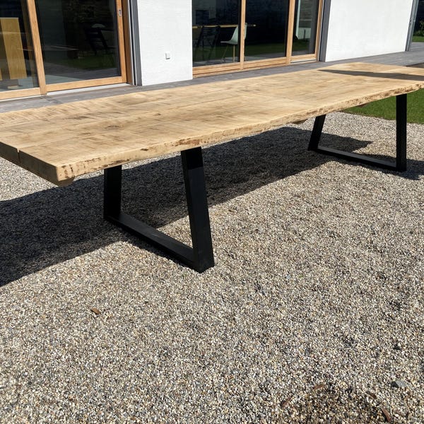 Table Legs, With Double Connecting Bar, Trapeizodal Shape TRIN2B8040 - Etsy