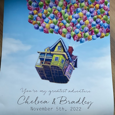 Up House Wedding Guest Book Disney Pixar Custom Wedding Guestbook ...