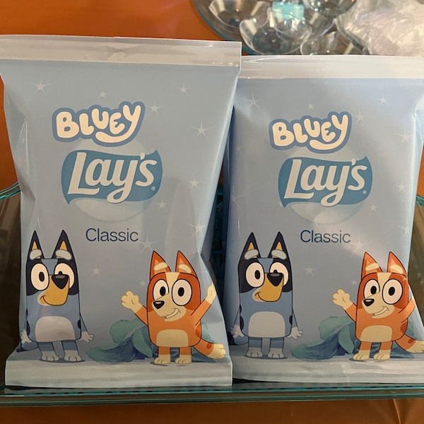 Bluey Chip Bags Bluey Birthday Chips, Bluey Party Favor Bags Birthday ...