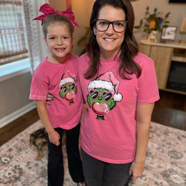 Pocket Size DTF, 4" Grinchy Love Bubble Gum Transfer, Direct to Film ...