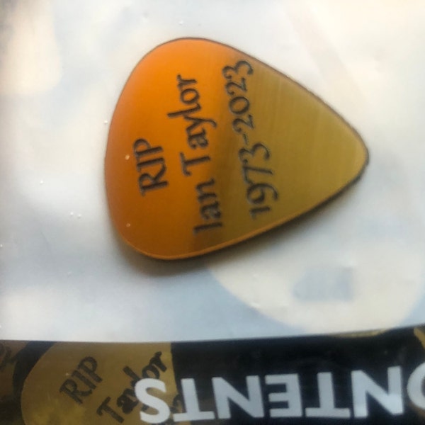 PERSONALISED GUITAR PLECTRUM Acrylic Music Themed Wedding Table ...