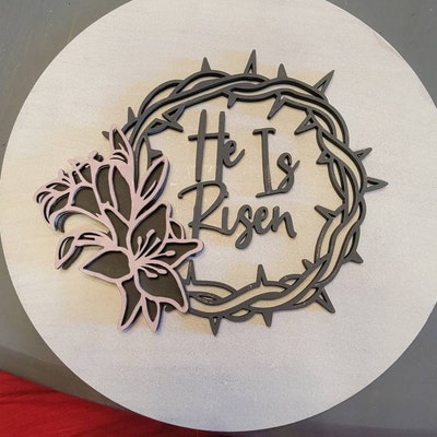 Easter Laser Cut File, He is Risen Laser SVG, Glowforge Easter, Laser ...
