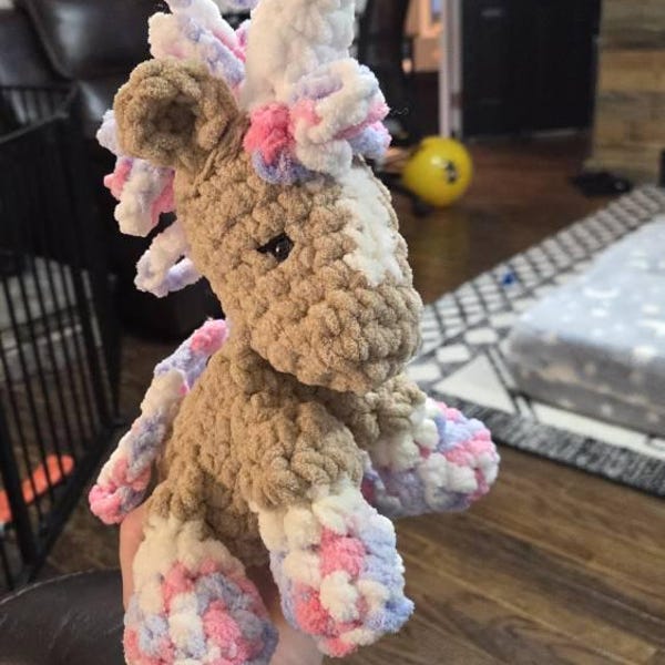 ITTY Paylin the Pony Snuggler + Stuffie 2-in-1 Crochet Pattern | No Sew ...