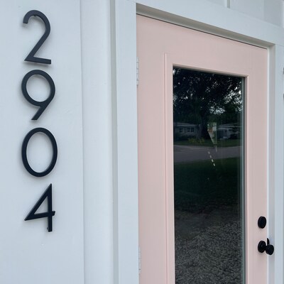 Black Metal House Numbers 5 Inch Modern Address Numbers - Etsy