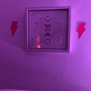 Pink Lightning Bolt Room Decor Aesthetic Wallpaper / Wall Photo Collage ...
