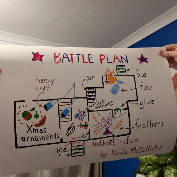 Home Alone Battle Plan | PNG | Hand Drawn Battle Plans | Kevin and the ...