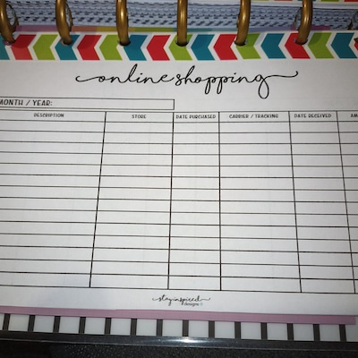 PRINTABLE CLASSIC Happy Planner Reading Log Happy Planner Insert Skinny ...