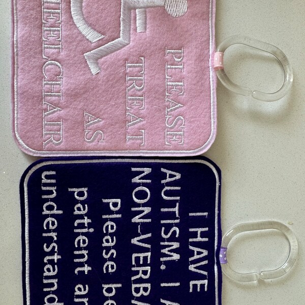 Treat as Wheelchair Sign, Disabled Buggy Tag, Wheelchair Pram Clip ...
