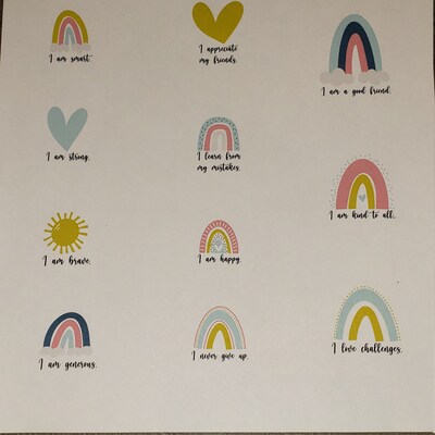 Rainbows Clip Art Modern Clip Art Collection, Boho Rainbows, Cute Clip ...