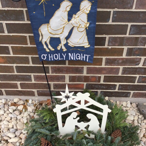 Nativity Metal Yard Sign, Nativity Set, Nativity Scene, Manger Scene ...