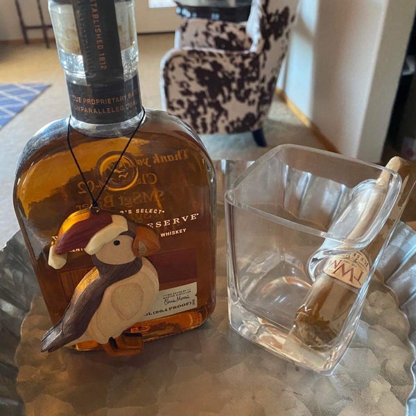 Atlantic Puffin Christmas Ornament or Magnet, Handmade Bird Intarsia ...