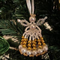 Beaded Angel Tutorial DIY, How to Make Small Beaded Angel, English ...