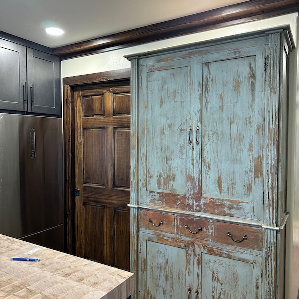 Coastal Sleek Mirror Door Credenza Breakfront Buffet Server Media ...