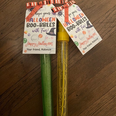 Halloween Bubbles Tag Halloween Boo-bbles Kids Halloween Favor Tag ...