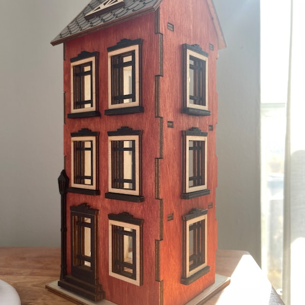 Town House No.1 Dollhouse DIY Kit Scale 1:48 | Cornel73 - Etsy