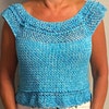 Sofia Round Yoke Crochet Top Pattern XS,S,M,L,XL Crochet Summer Top ...