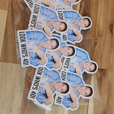 Custom Face Stickers, Personalized Stickers, Custom Party Favors, 30th ...