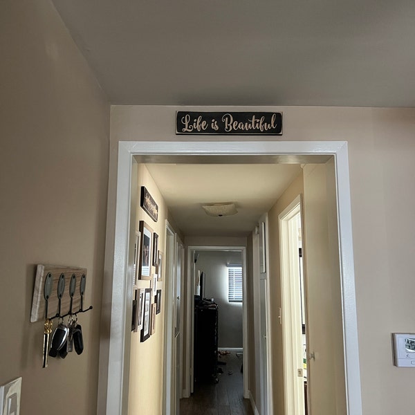 Life is Beautiful Sign, Life is Beautiful, Wood Sign, Home Decor ...