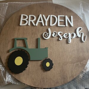 Tractor Nursery Name Sign Nursery Name Sign Farm Themed Nursery Toddler ...