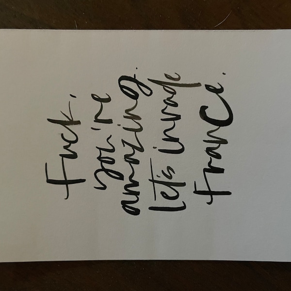 PHYSICAL CUSTOM PRINT | Brush Lettering Print, Hand Lettered Watercolor ...