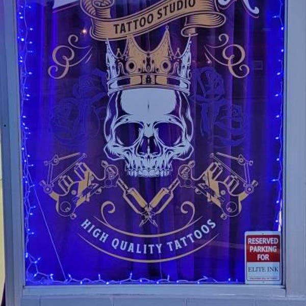 Tattoo Studio Storefront Decal, Tattoo Shop Custom Decal, Window ...