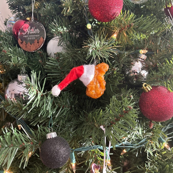 Real Chicken Nugget With Santa Hat Ornament (real Preserved Chicken ...