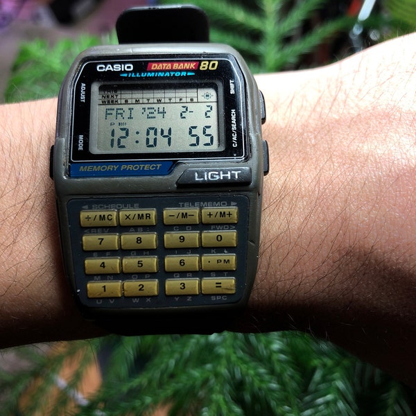 Vintage CASİO 1980 Db-520/data Bank/watch/hours/gift/seiko/memory ...