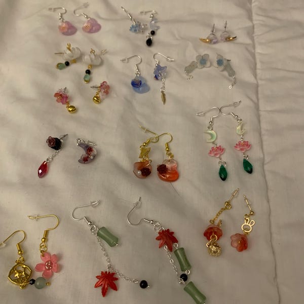 HSR Fugue Tingyun Earrings Honkai Star Rail Foxian Character Accessory ...