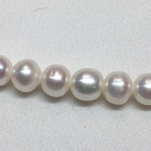 11-12mm A-AA Large Round Freshwater Pearls off Round Potato Pearl Ivory ...