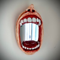 Gaping Gob Hanging Mirror. - Etsy