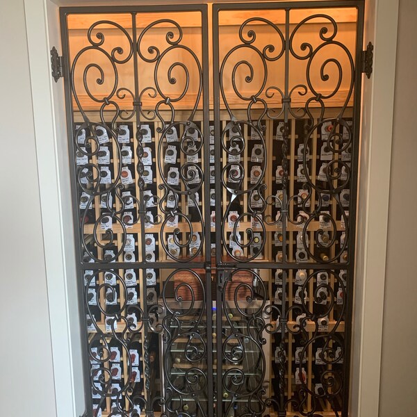 Iron Wine Cellar Door - Garden Gate - Custom Sizes - 30 to 36" Wide by ...