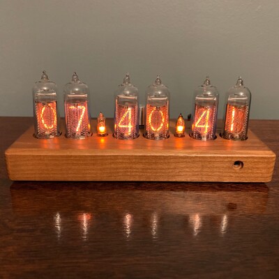 IN-14 Nixie Clock in Slim Wooden Enclosure With a Plastic Top - Etsy