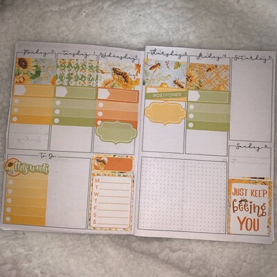 HONEY BEE Printable Planner Stickers, Summer Planner Stickers, for Use ...