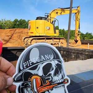 PIPEFITTER Welder, PLUMBER, PIPELINE Hard Hat Stickers, Pipelayer ...