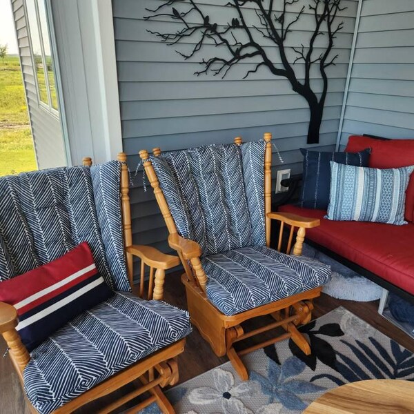 Wingback Rocker Replacement Cushions / Canadian Rocker Cushions ...