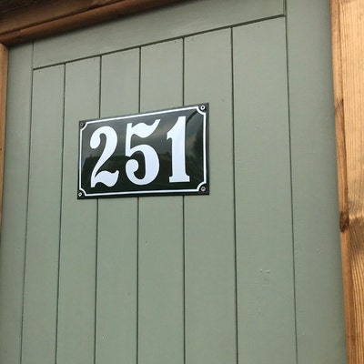 French House Number 1-200, Blue Enamel, Top Selling. Size: 5 1/2 X 4 3/ ...