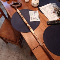 VIP Ram Walking Stick Walking Cane Wood Cane Hand Carved Hiking Stick ...