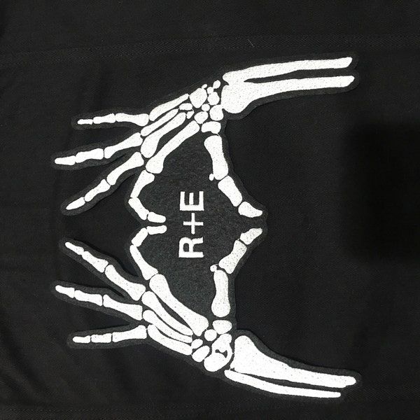 Custom Skeleton Hand Patch, Patch for Bridal Denim Jacket, Couple ...