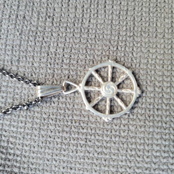 Dharmachakra Pendant | Wheel of Dharma Pendant, Small | Buddhist ...