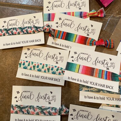 Final Fiesta Bachelorette Hair Tie Favors Fiesta Hair Ties Mexico ...