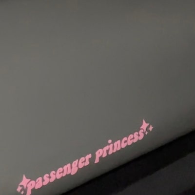 Passenger Princess Car Mirror Decal, Pink Car Mirror Sticker, Rear View ...