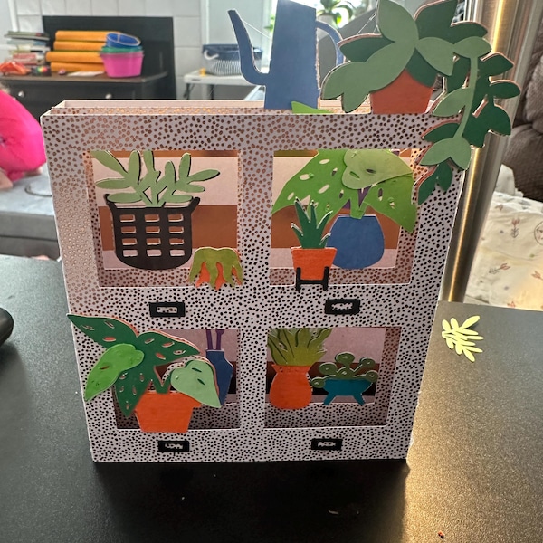 4 Box Plant Card Bundle, Box Card Template SVG, Digital Download, Diy ...