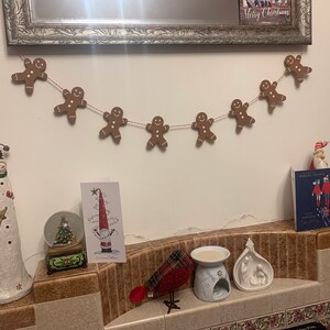 Gingerbread Man Wooden Bunting Gingerbread Christmas - Etsy