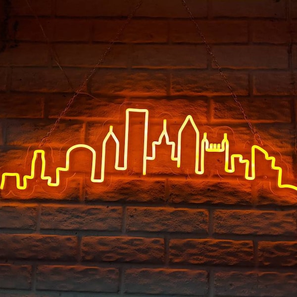 Custom City Skyline Neon Sign: NYC, San Francisco, Chicago Cityscape - Etsy