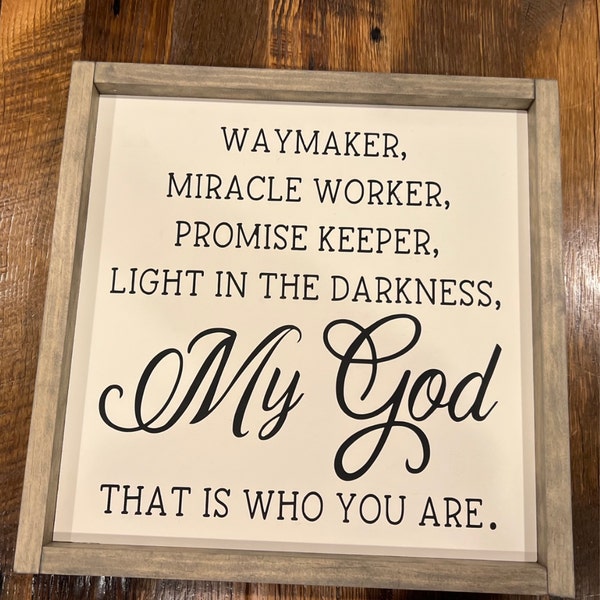 Waymaker Sign, Christian Wood Sign - Etsy