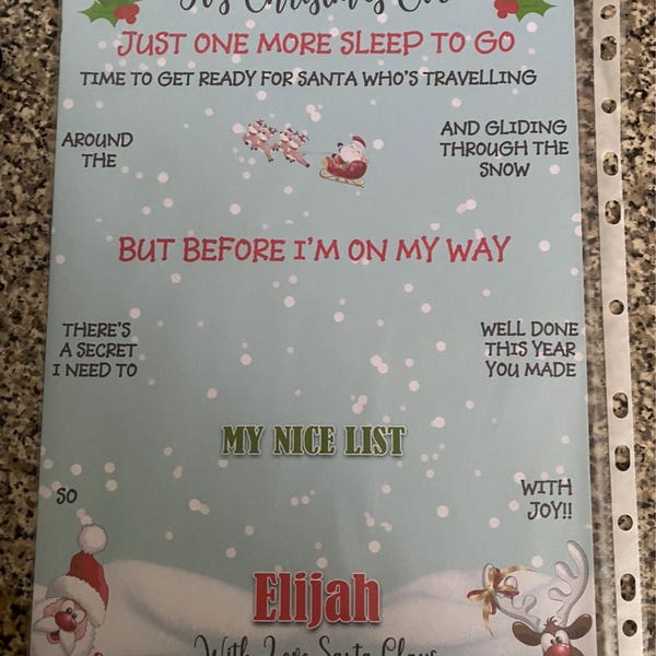 Christmas Chocolate Message Board, Gifts for Kids, Christmas Eve Gift ...