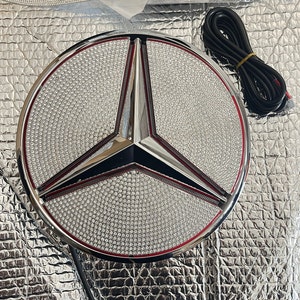 Illuminated LED Light Front Grille Star Emblems Badge Mercedes Benz ...
